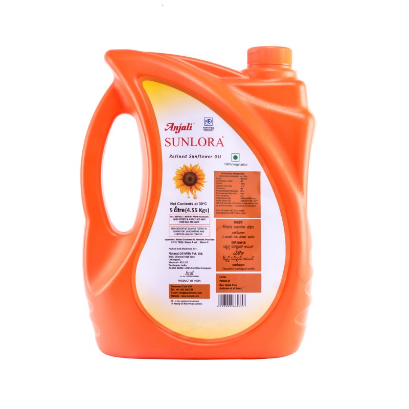 Sunlora Sunflower Oil - 5Lt | Anjali Shopping