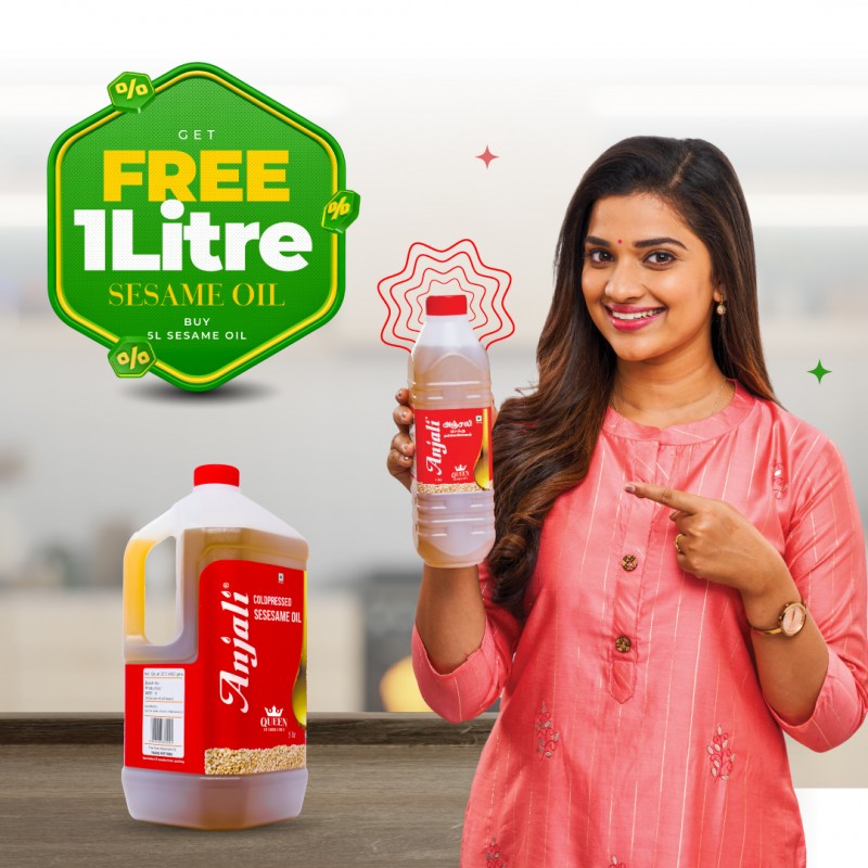 Buy 5 Litres of Gingelly Oil, Get an Extra Litre Free